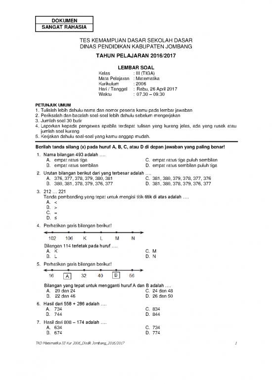 Matematika Pdf 56362 | Soal Tkd 3 Mtk Kur 2006 Ok