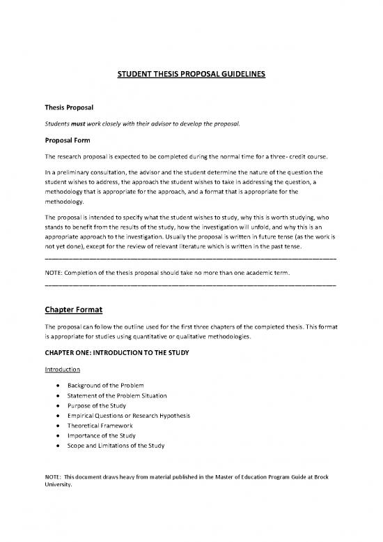 Research Methodology Pdf 56141 | Student Thesis Proposal Guidelines