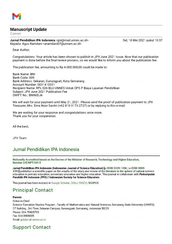 Contoh Review Jurnal Pdf 56867 | C Korespondensi D Agus Ramdani, Spdf