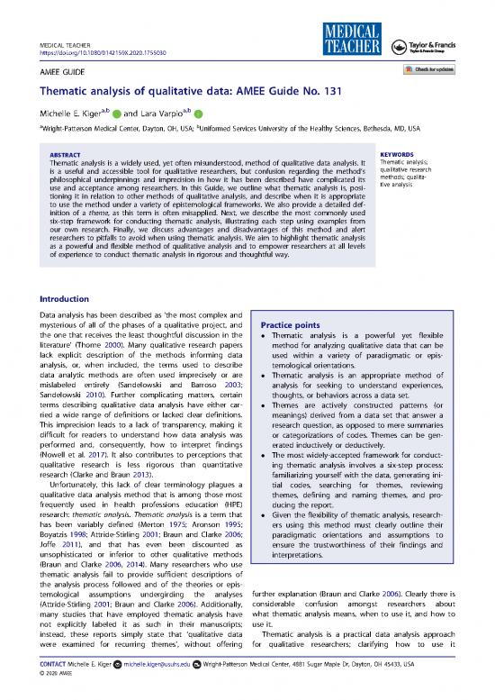 Journal Articles Pdf 55566 | Kiger And Varpio 2020 Thematic Analysis Of ...