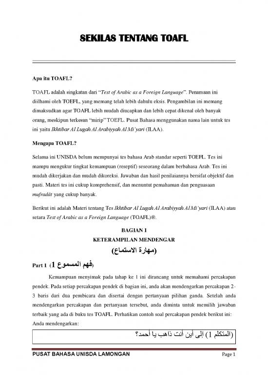 Contoh Tes Toefl Pdf 54702 | Sekilas Tentang Tes Ilaa Atau Toafl Ppb Arab