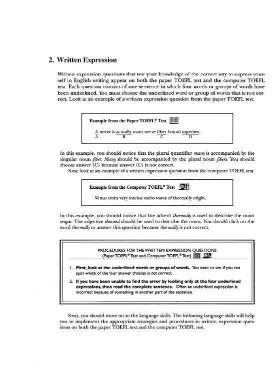 Materi Structure And Written Expression Pdf 54716 | Ulb Structure 1