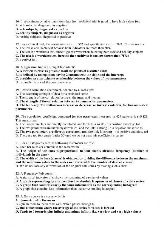 Mean Value Theorem Pdf 56029 Biostatistics Multiple Choice Questions