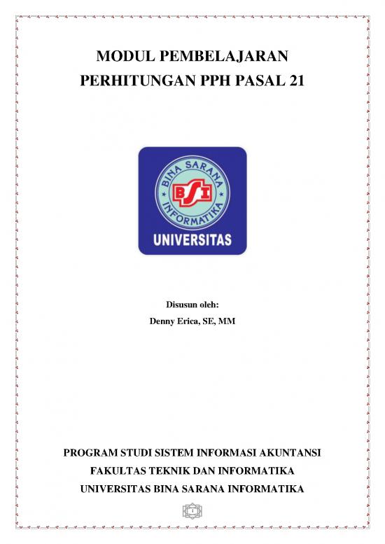 Perpajakan Pdf 57663 | Modul Pembelajaran Perhitungan Pph Pasal 21 Perpajakan Pdf 57663 | Modul Pembelajaran Perhitungan Pph Pasal 21