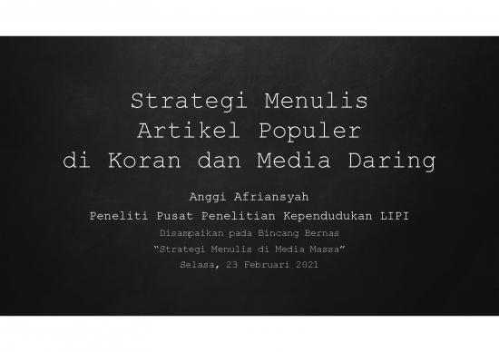 Artikel Pdf 57488 | Teknik Menulis Artikel Populer Di Media Artikel Pdf 57488 | Teknik Menulis Artikel Populer Di Media