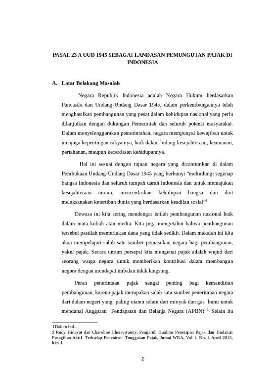 Pasal 23 A Uud 1945 Sebagai Landasan Pemungutan Pajak Di Indonesia Pasal 23 A Uud 1945 Sebagai Landasan Pemungutan Pajak Di Indonesia