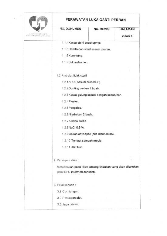 Perawatan Luka Pdf 58965 | Perawatan Luka Ganti Perban