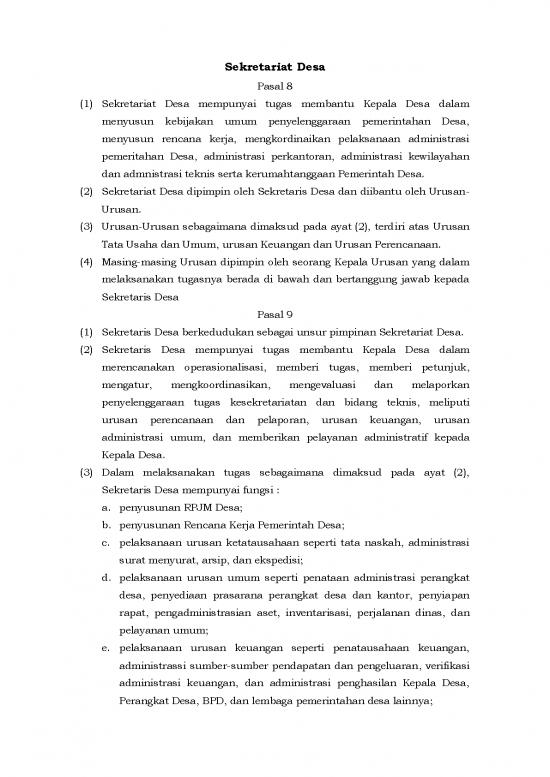 Pemerintahan Desa Pdf 58722 | Tupoksi Desa Sarikemuning Kecamatan Senduro