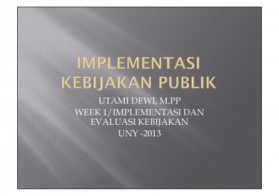 Kuliah 1 Pengertian Implementasi