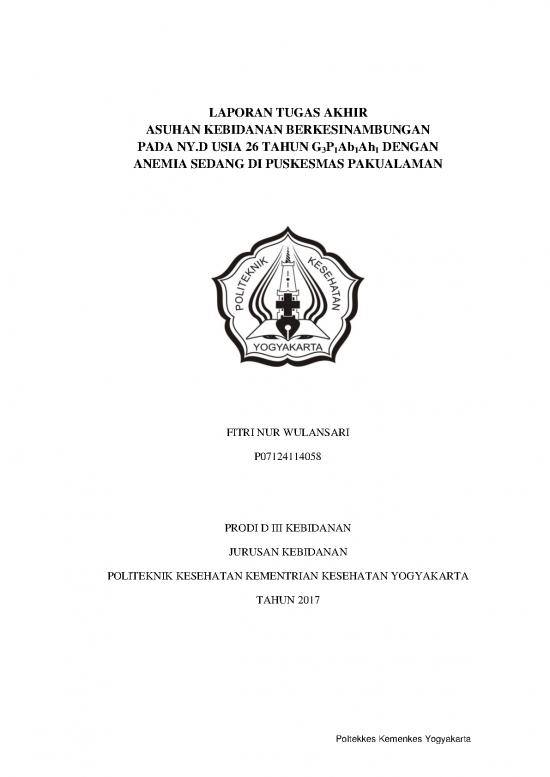 Asuhan Kebidanan Pdf 60672 | Laporan Ta