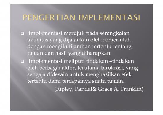 Kuliah 1 Pengertian Implementasi