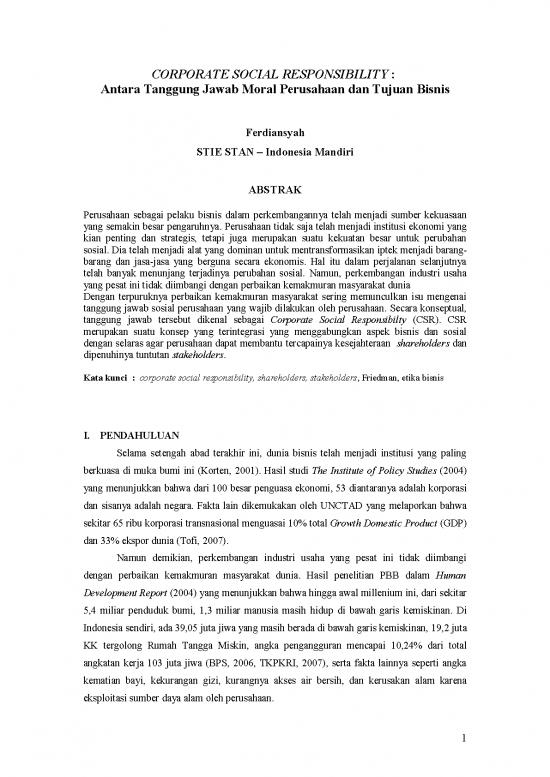 Etika Pdf 62802 | 1 Corporate Social Responsibility, Antara Tanggung ... Etika Pdf 62802 | 1 Corporate Social Responsibility, Antara Tanggung ...