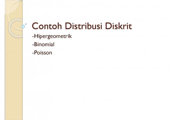 Soal Distribusi Probabilitas Diskrit