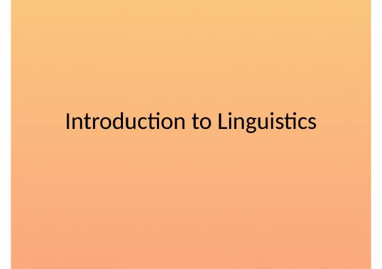 Powerpoint Presentation Introduction 65469 | Introduction To Linguistics Powerpoint Presentation Introduction 65469 | Introduction To Linguistics