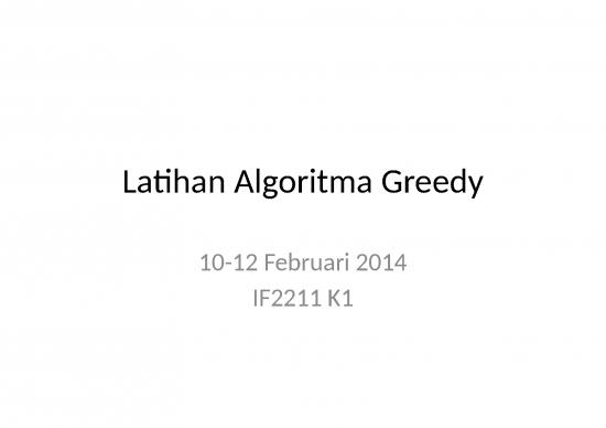 Strategi Ppt 65261 Latihan Algoritma Greedy 