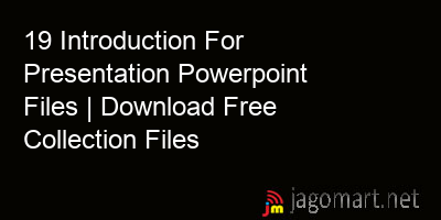 19 Introduction For Presentation Powerpoint Files | Download Free ...