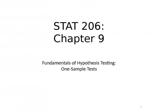 Hypothesis Testing Ppt 69167 | Stat 206 Chapter 9 (hypothesis Tests) Hypothesis Testing Ppt 69167 | Stat 206 Chapter 9 (hypothesis Tests)