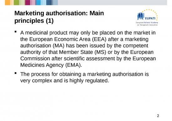 Marketing Ppt 67718 | Presentation Marketing Authorisation V1 En