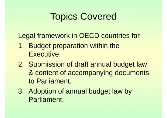 Ppt Budget 68741 | Session 3 Legal Frame Budget Formulation