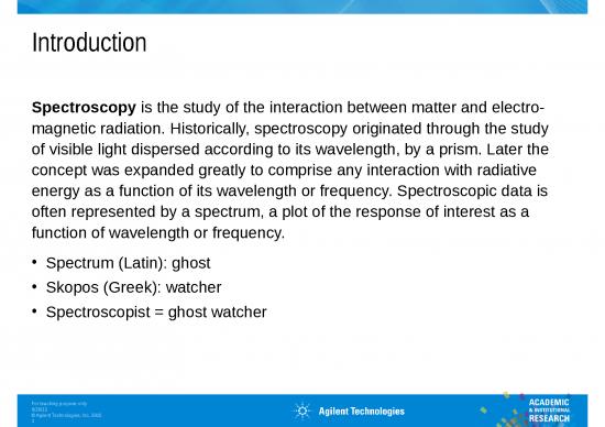 Company Presentation Templates 67162 | 5991 6594 Agilent Spectroscopy ...