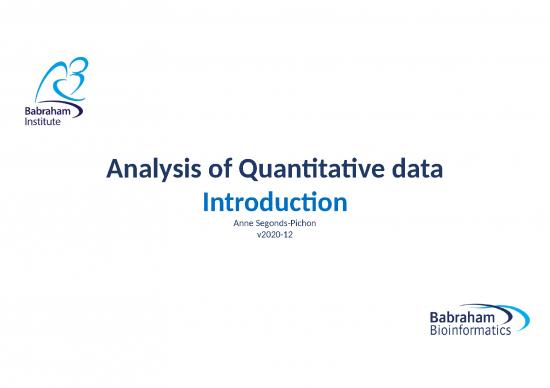 Anova Ppt 69452 Analysis Of Quantitative Data Introduction
