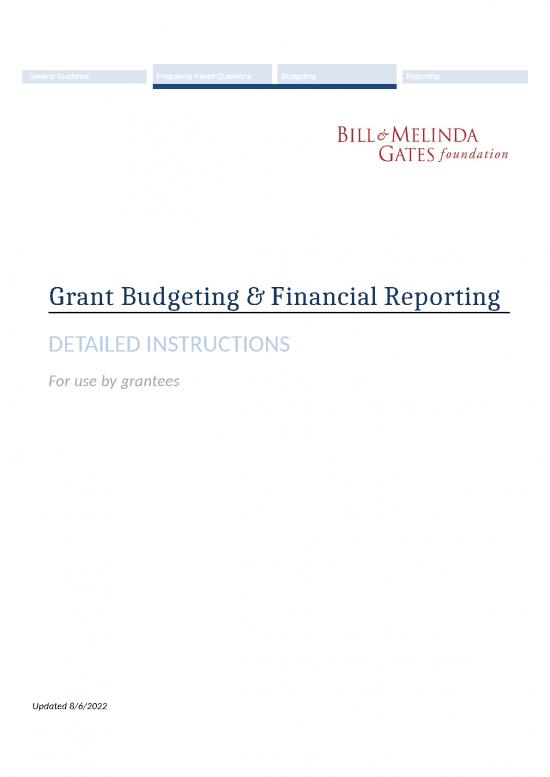 Budget Template Instructions