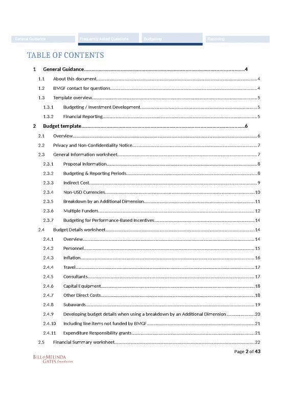 Budget Template Instructions Budget Template Instructions
