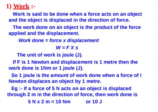 Class 9 Work Energy Ppt