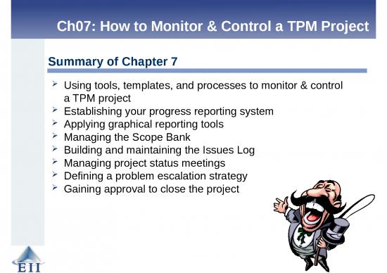 Analysis Ppt 71326 | Epm7e Slides Ch07 How To Monitor And Control A Tpm Project