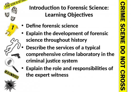 Science Ppt 70865 | Introduction To Forensic Science