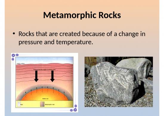 Metamorphic Rocks Ppt