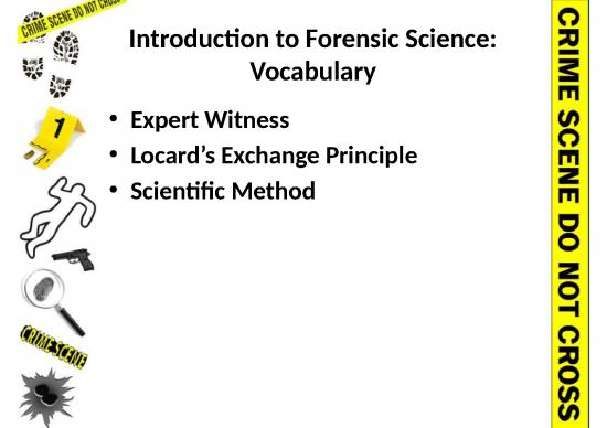 Science Ppt 70865 | Introduction To Forensic Science