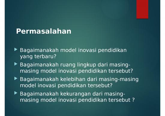 Model Inovasi Pendidikan Anak Usia Dini
