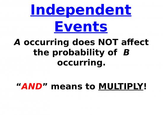 Probability Powerpoint 70442 | Ppt Independent And Dependent
