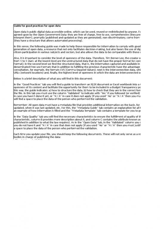 Excel Sheet Download 6590 Good Practices For Open Data Standar Format