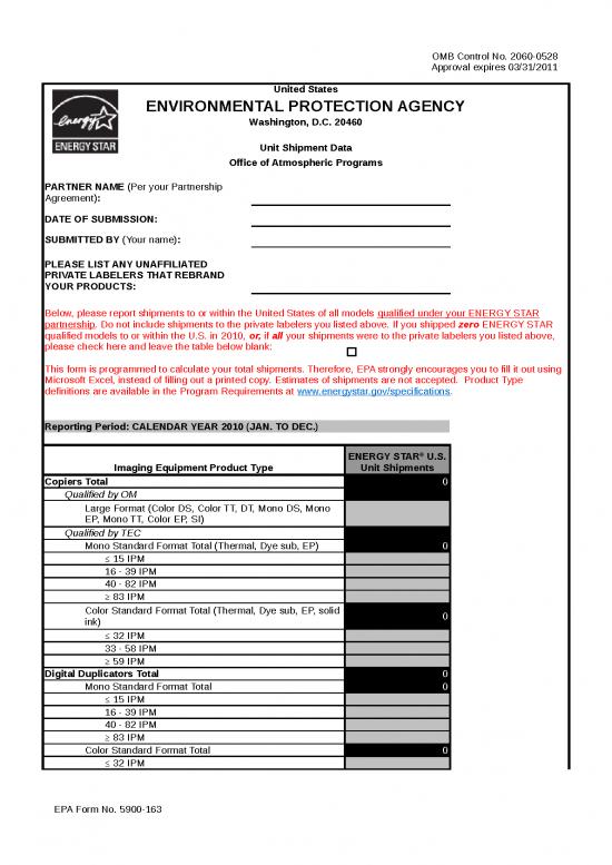 Excel Report Sample Download 7242 | 2010 Imaging Equipment Data ...