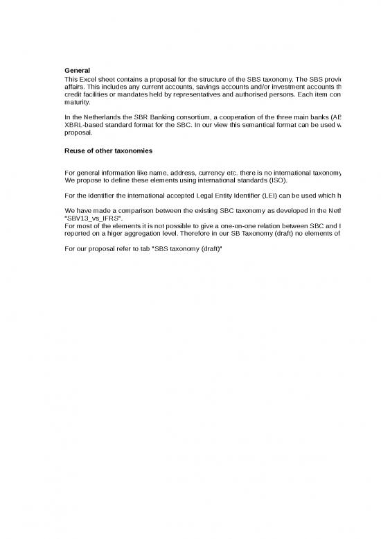 Excel Sheet Download 7356 | Draft Sbs Taxonomy - Standar Format