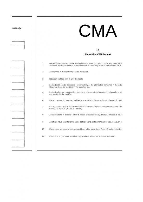 Excel Sheet Download 7257 | Cma Format - Standar Format