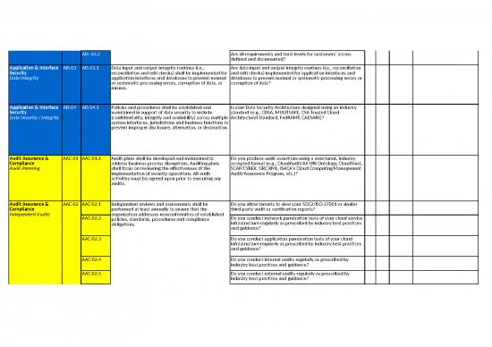 Excel Sheet Download 7362 | Caiq Protected Level 1 Cloud Assessment ...