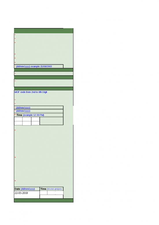 Excel Sheet Download 6544 | Tender Form Tin - Standar Format