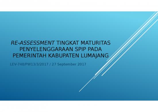 1 Laporan Re Assessment Tingkat Maturitas Penyelenggaraan Spip