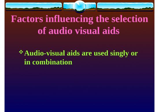 Information Ppt 72870 | Factors Influencing Selection Of Av Aids