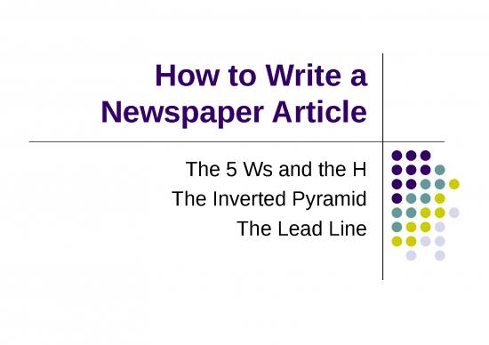 Information Ppt 73305 | Outsiders How To Write A Newspaper Article 2017