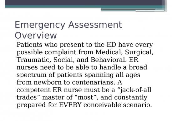 Information Ppt 73840 | 2 Patient Assessment Emergency Nursing
