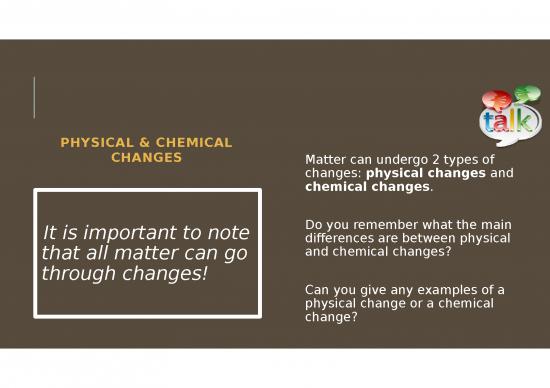 Ppt Chemical 72245 | Physical And Chemical Changes Power Point