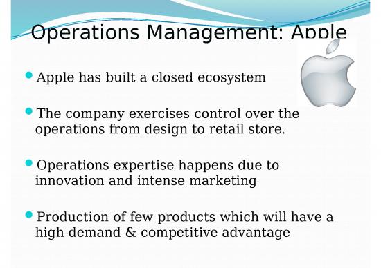 Company Presentation Templates 67844 | Presentation Apple Operations ...