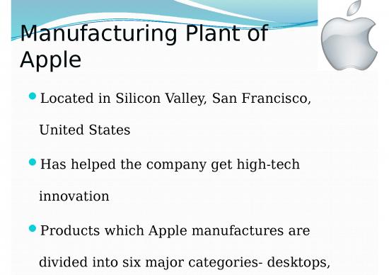 Company Presentation Templates 67844 | Presentation Apple Operations ...