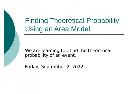 Area Ppt 76235 | Area And Probability