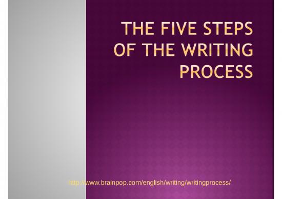Information Ppt 74361 | Five Steps Of The Writing Process