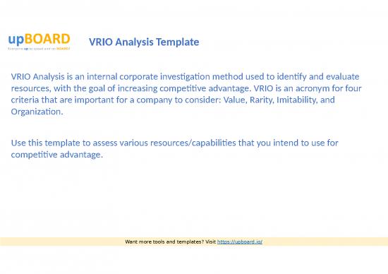 Analysis Ppt 75645 | Free Vrio Analysis Template Powerpoint Download